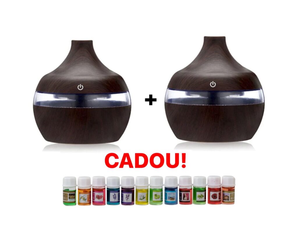 Pachet 2 x Difuzor Aromaterapie – Umidificator + 12 Esente CADOU ...